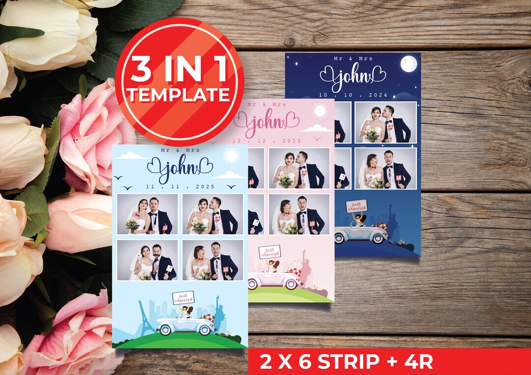 Wedding Photobooth Template Wedding Photo Booth Template Just Married ...