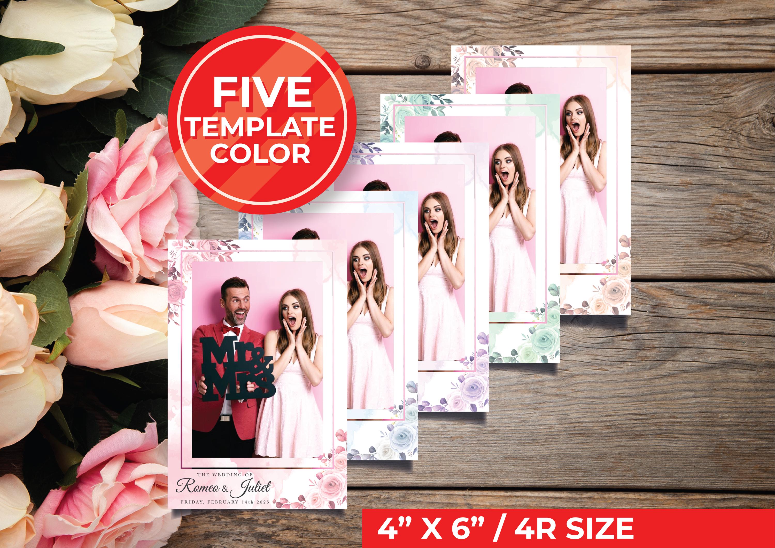 Wedding Photobooth Template Wedding Photo Booth Template Floral ...