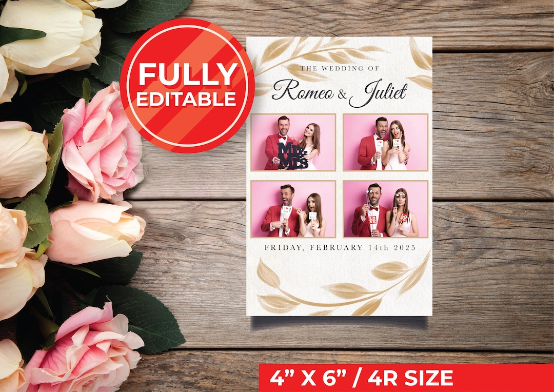 Wedding Photobooth Template Wedding Photo Booth Template Romantic ...