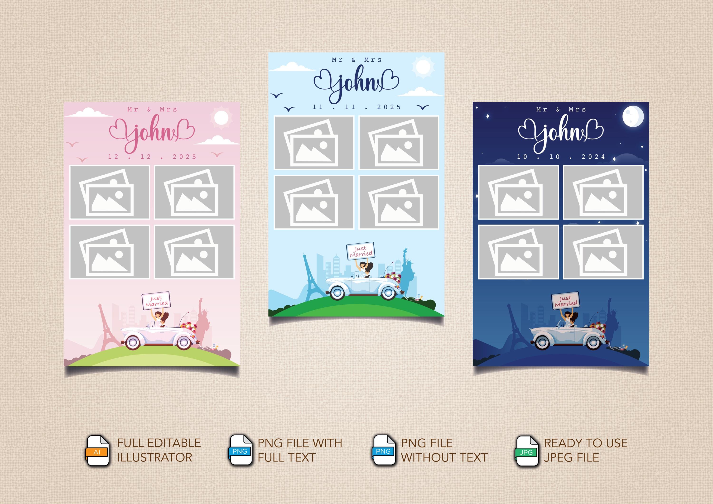 Wedding Photobooth Template Wedding Photo Booth Template Just Married ...