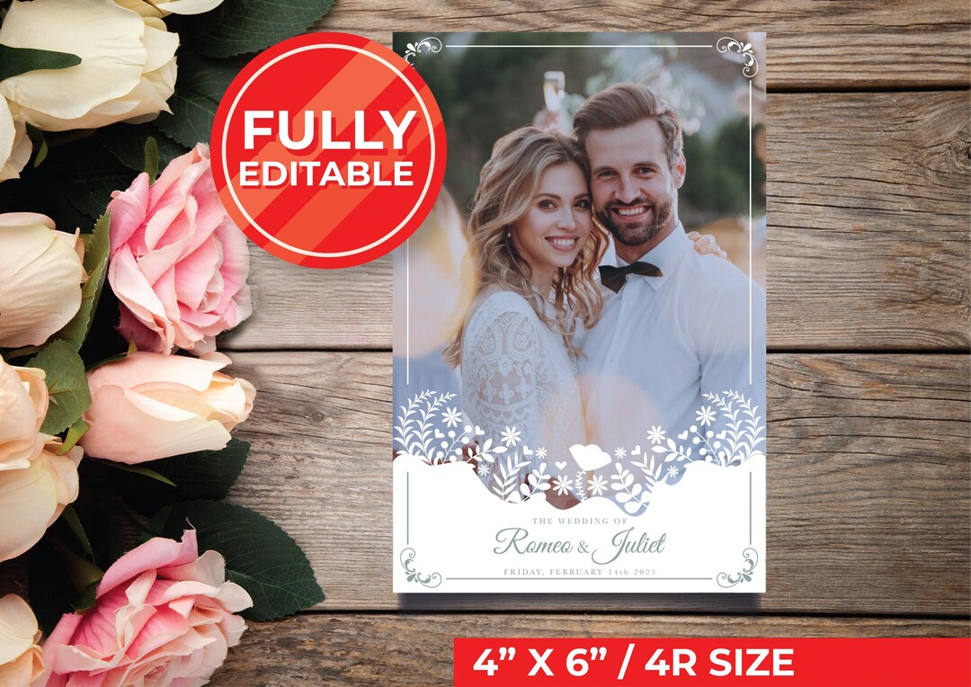 Wedding Photobooth Template Wedding Photo Booth Template Floral ...