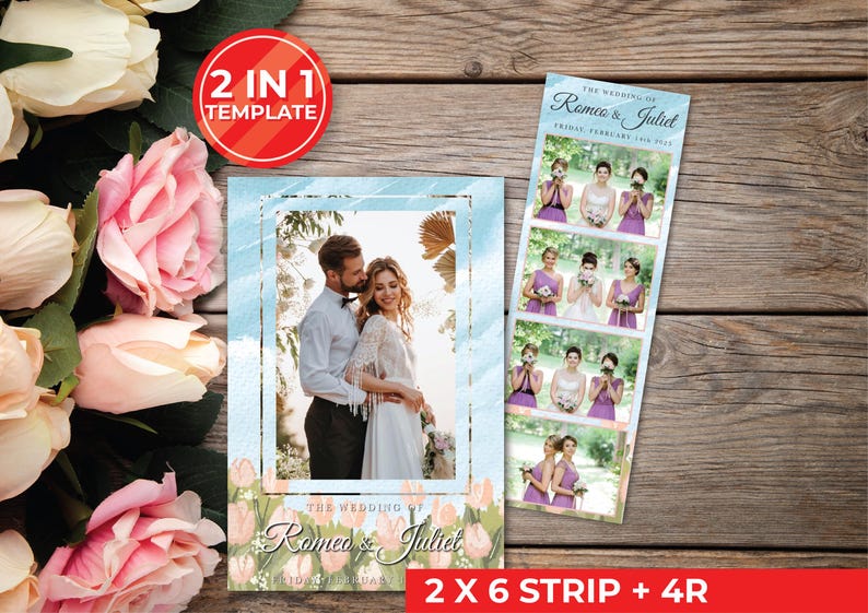 Wedding Photobooth Template Wedding Photo Booth Template Floral ...