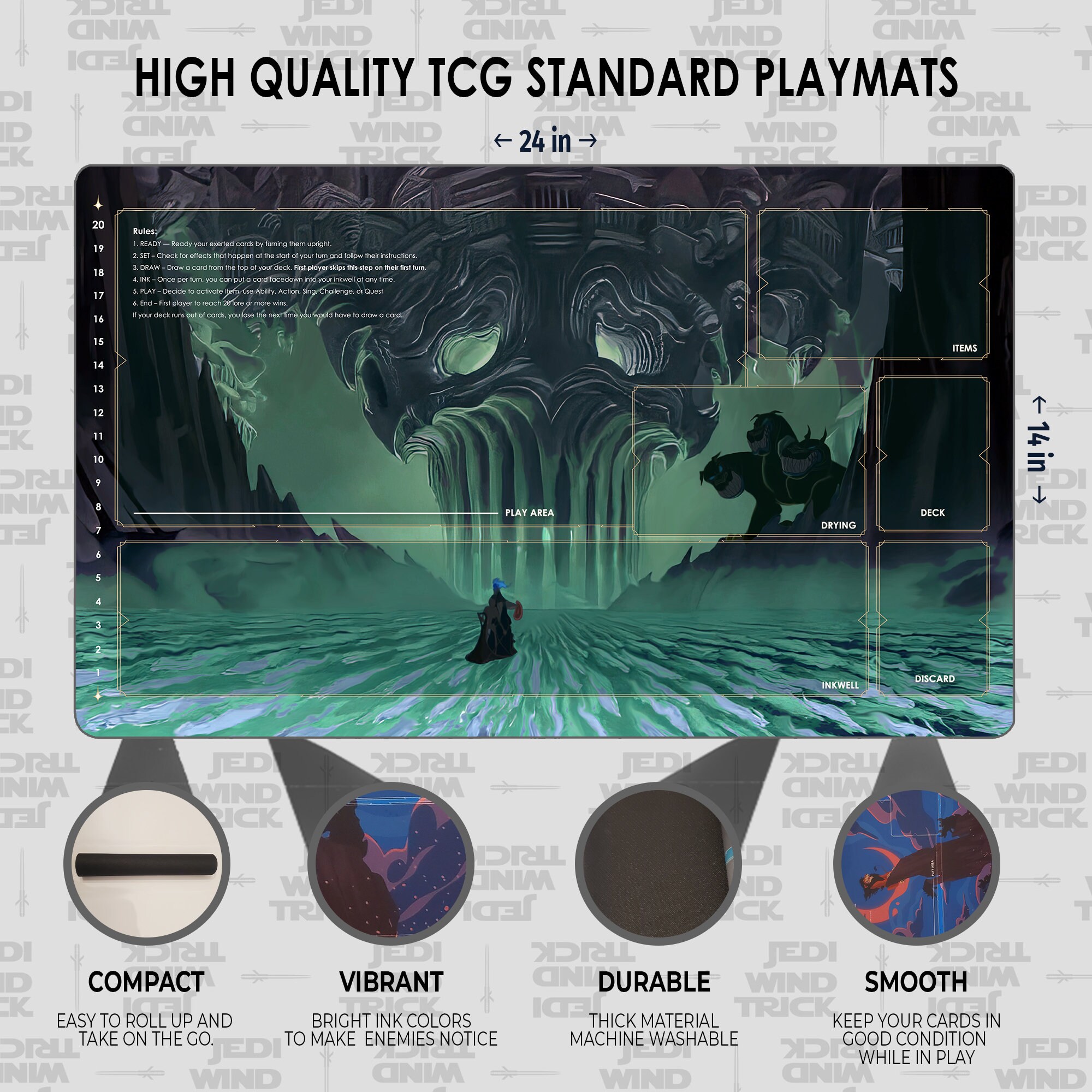 Hades and Cerberus in Styx Underworld Hercules Disney Lorcana Standard ...