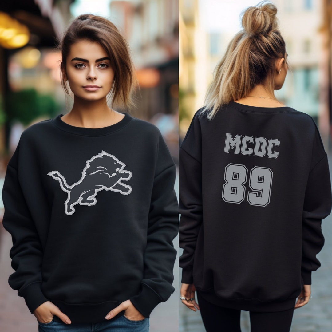 Detroit Lions MCDC 89 Printed Front and Back Design, Motor City Dan Campbell, One Pride ...