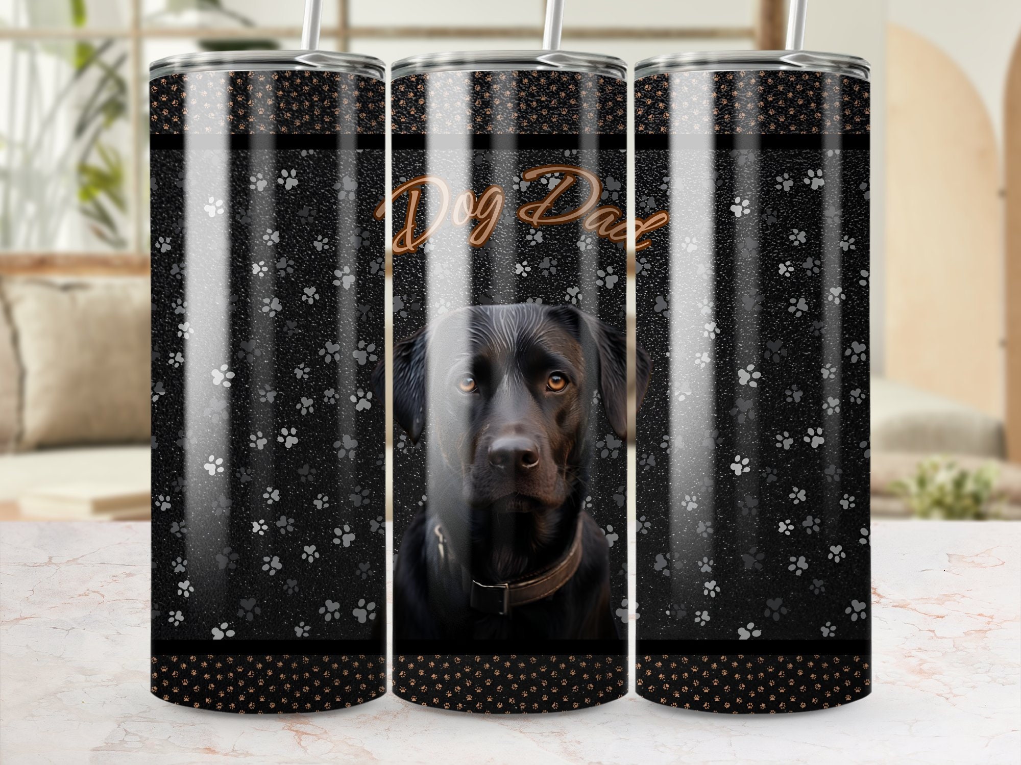Dog Dad Tumbler Wrap Sublimation Digital Download PNG, 20 Oz Skinny ...