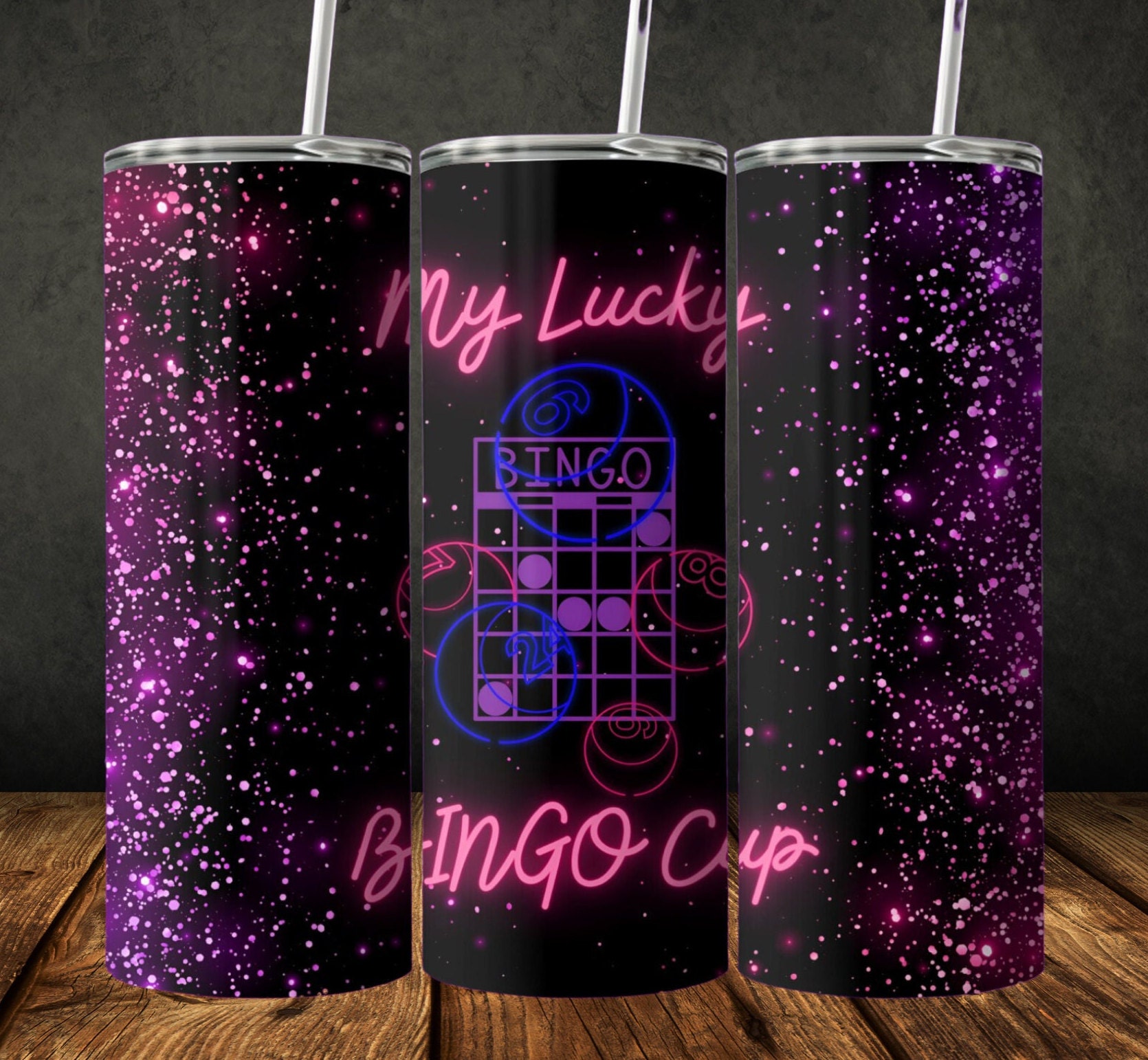 Bingo Digital Download Sublimation Tumbler Wrap Design, 20 Oz Skinny ...