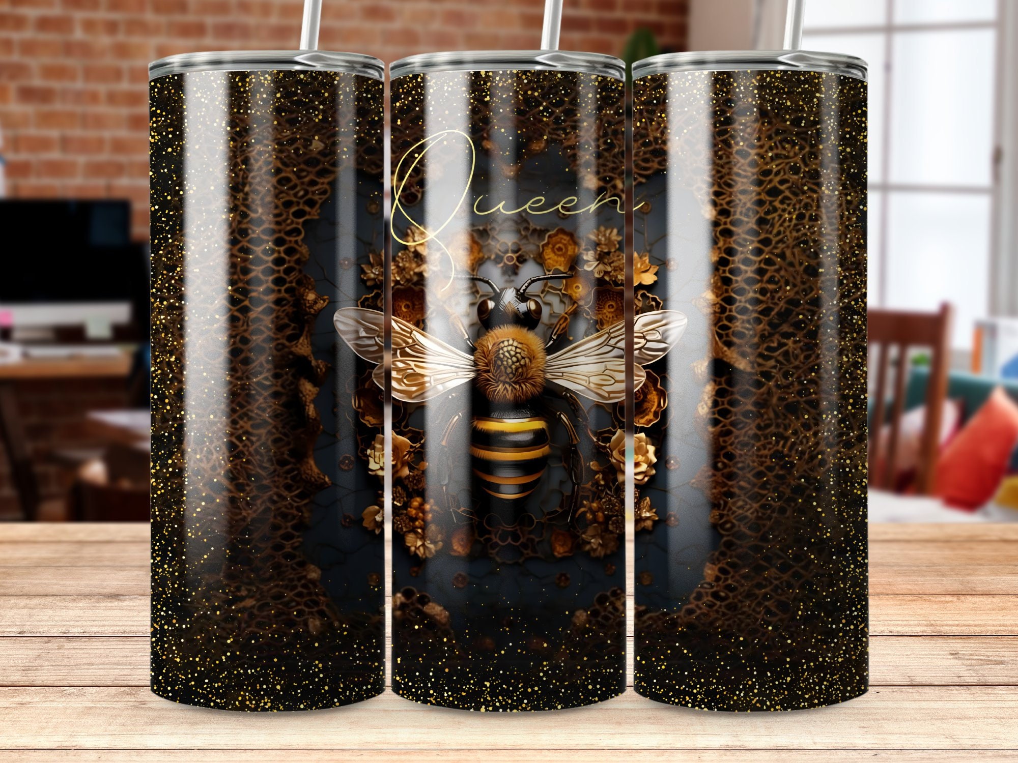 Queen Bee Tumbler Wrap Sublimation Digital Download 20 Oz Skinny ...