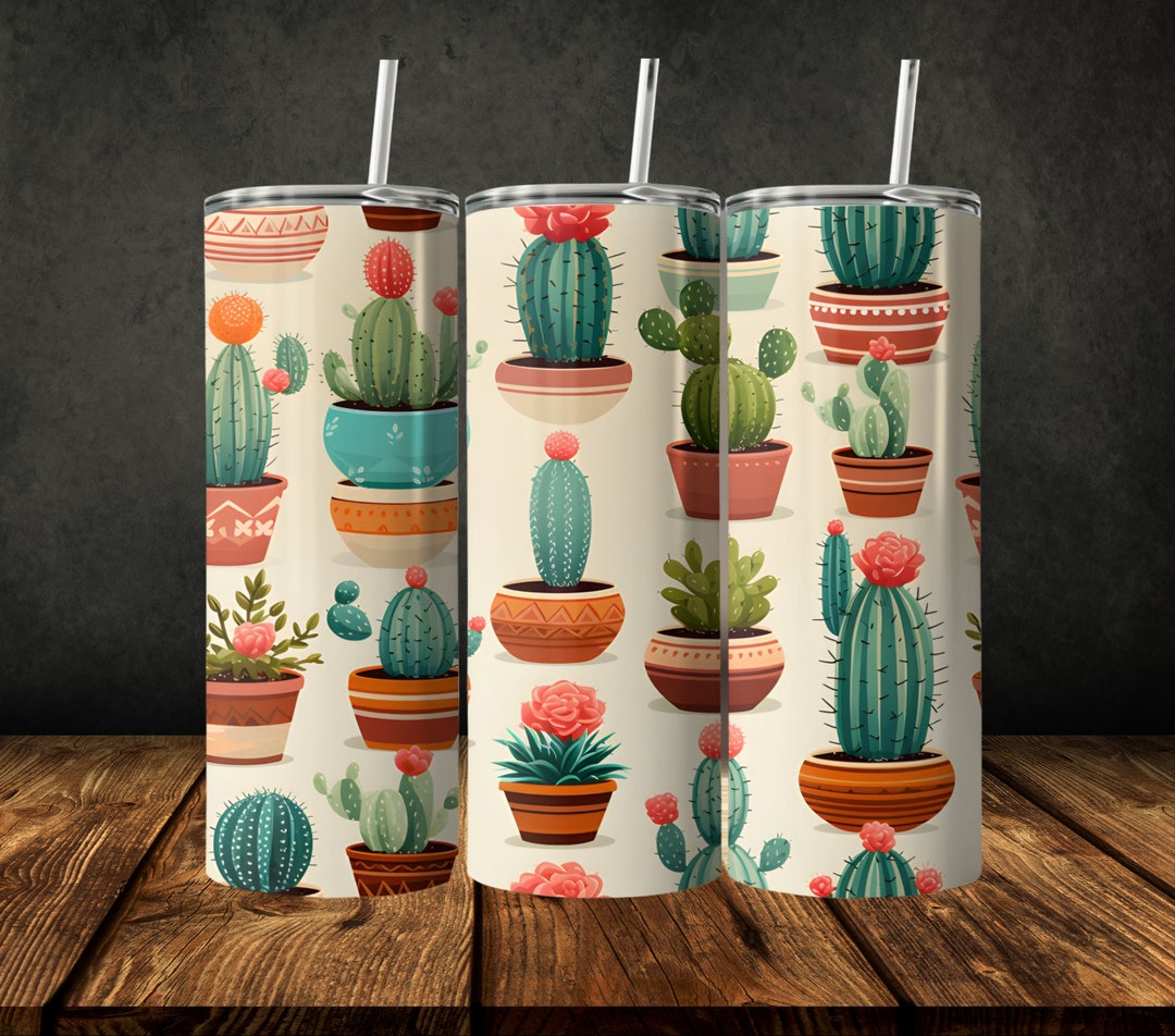 Cactus Tumbler Wrap: 20 Oz Skinny Sublimation Design (digital Download ...