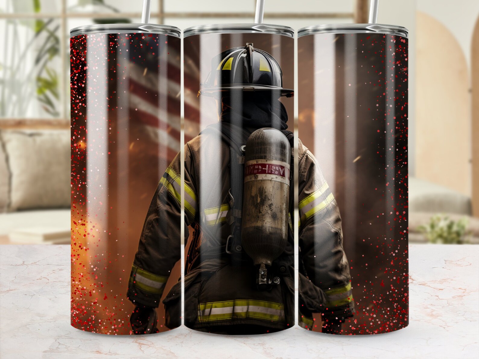 Firefighter Tumbler Wrap Sublimation Digital Download PNG, 20 Oz Skinny ...