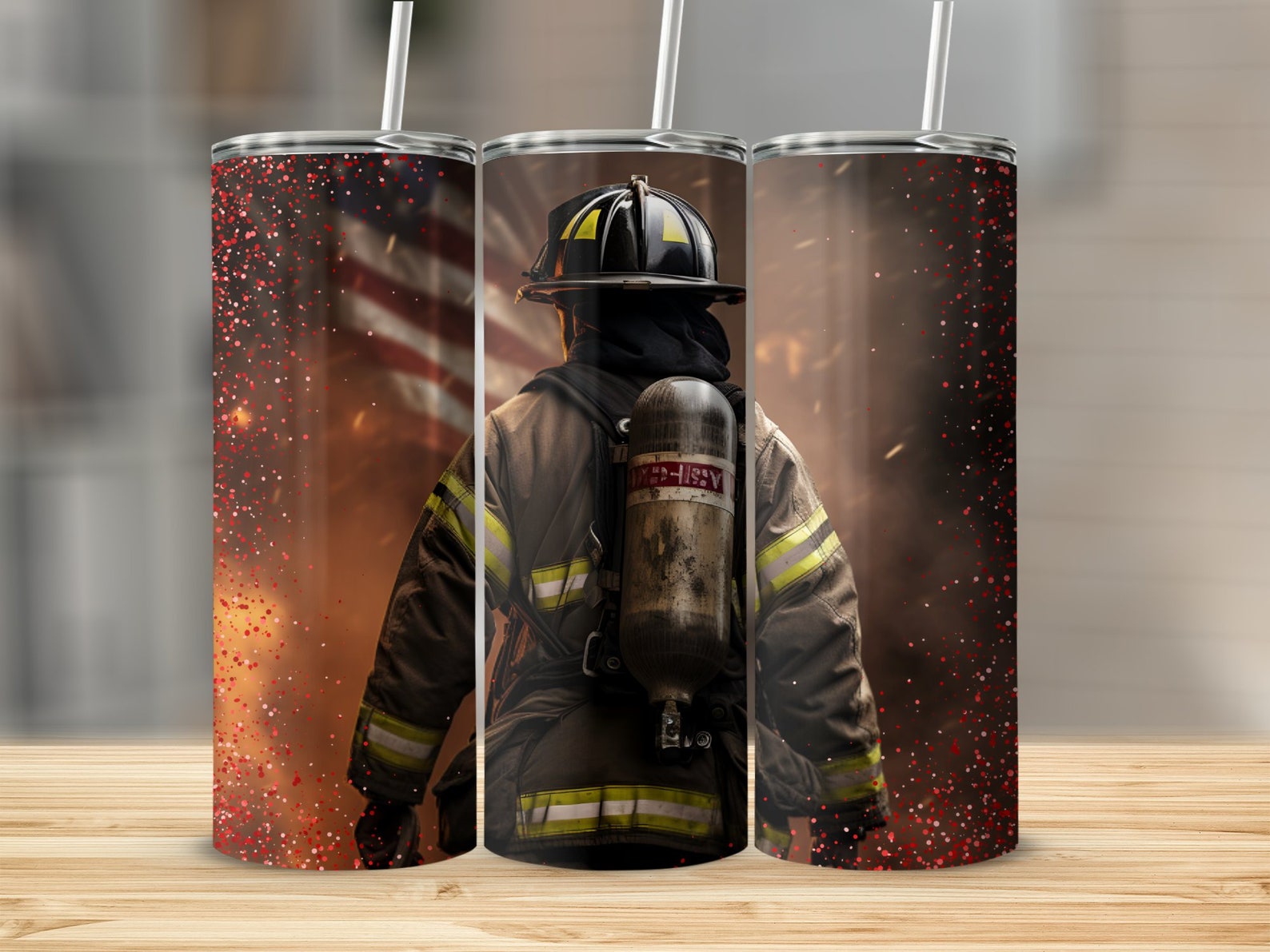 Firefighter Tumbler Wrap Sublimation Digital Download PNG, 20 Oz Skinny ...