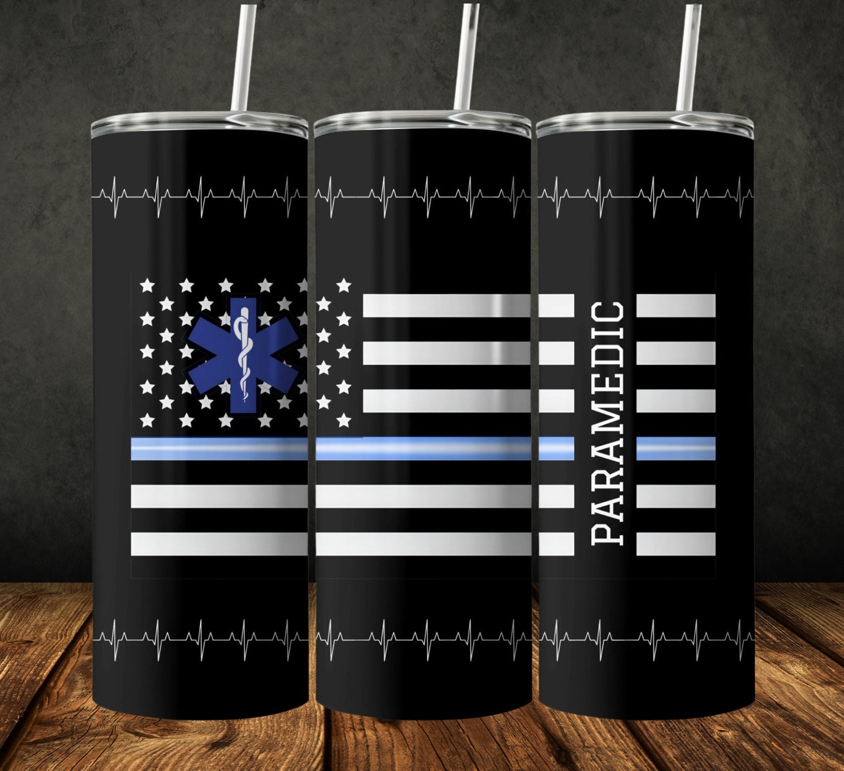 EMS Paramedic USA Flag Tumbler Wrap Sublimation Digital Download PNG ...