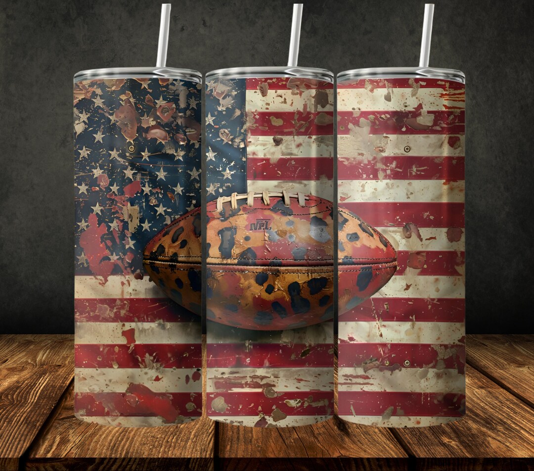 Football Tumbler Wrap: Leopard Print, 20 Oz Skinny Sublimation (digital ...