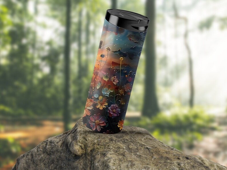 Floral Cross Christian Tumbler Wrap: 20 Oz Skinny Tumbler (digital ...