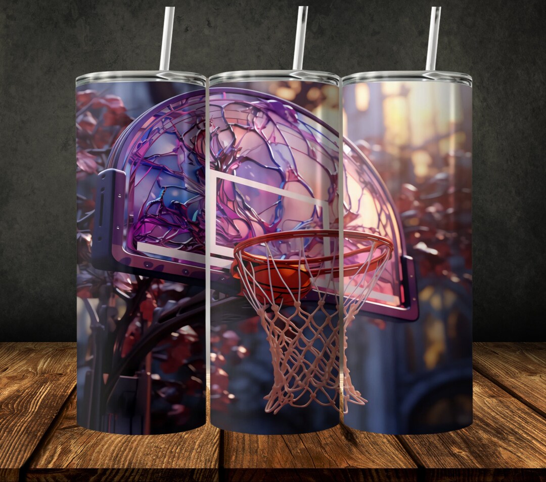 Girls Basketball Tumbler Wrap: Stained Glass Design (digital Download ...