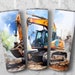 Excavator Tumbler Wrap: Construction Digger Design (digital Download ...