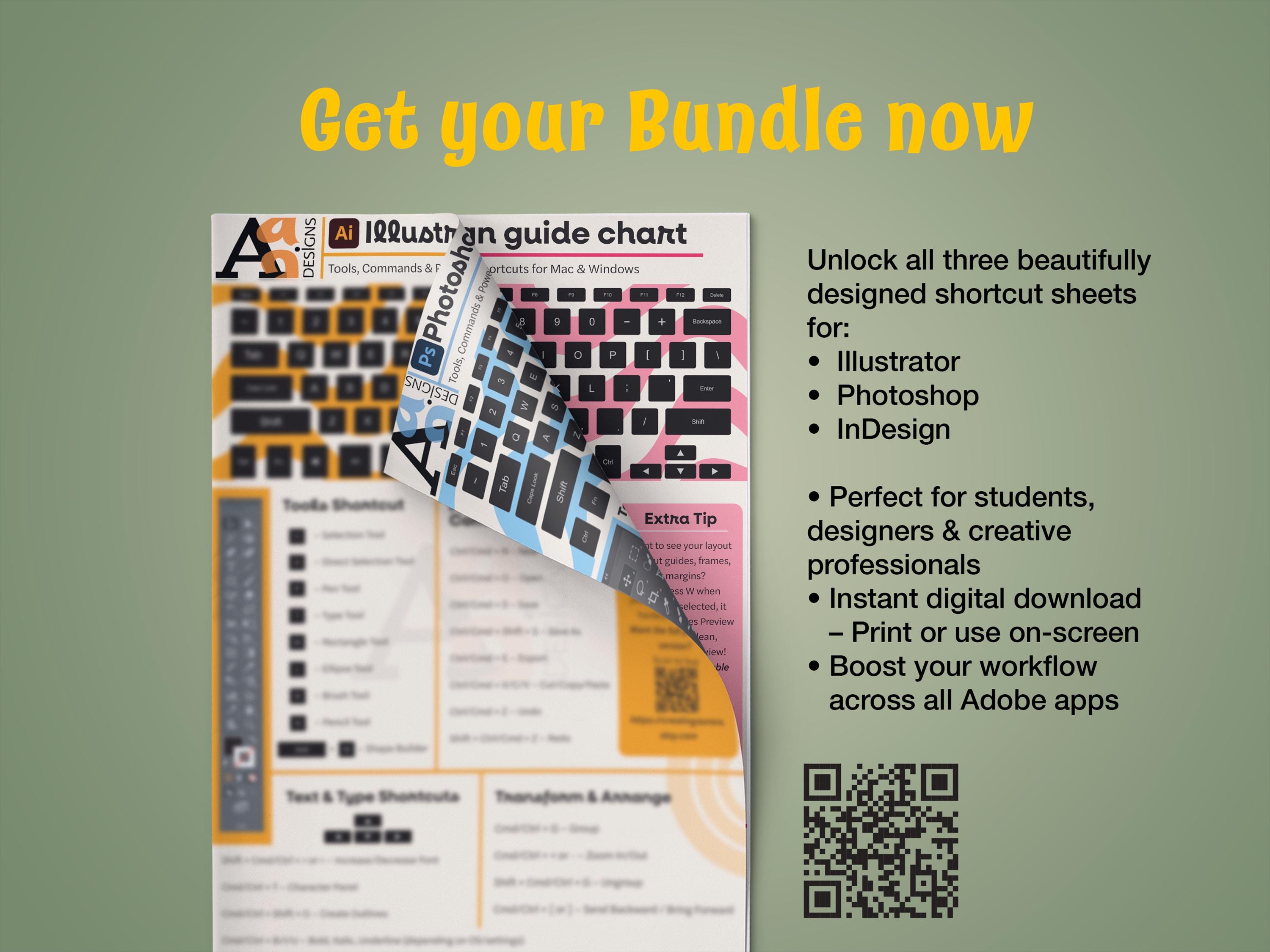 Adobe Illustrator Shortcut Cheat Sheet – Printable Keyboard Shortcuts ...