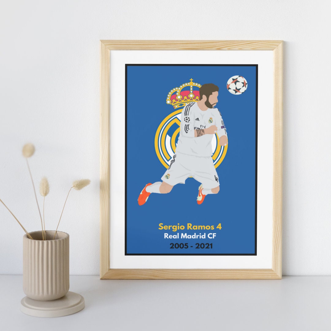 Art Print by Sergio Ramos | Spanish Soccer Legends Players | Real ...