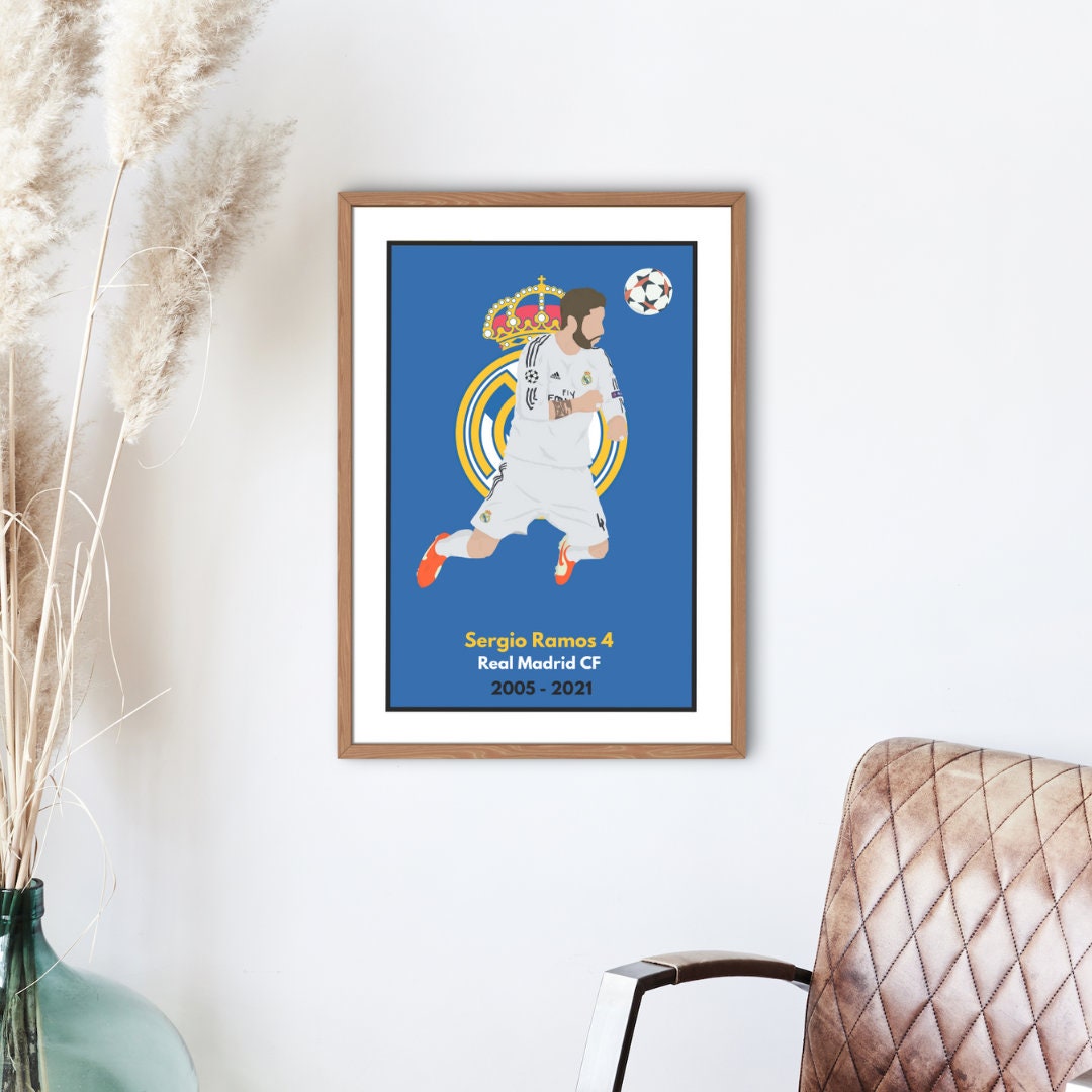 Art Print by Sergio Ramos | Spanish Soccer Legends Players | Real ...