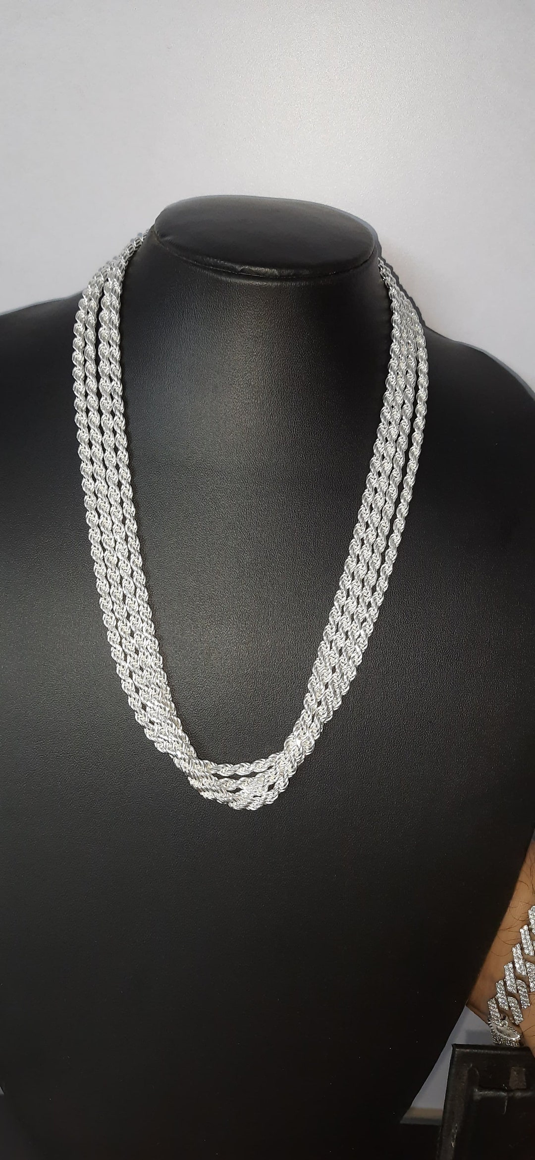 Premium 4mm Rope Men Iced Out Rapper Chain - Etsy