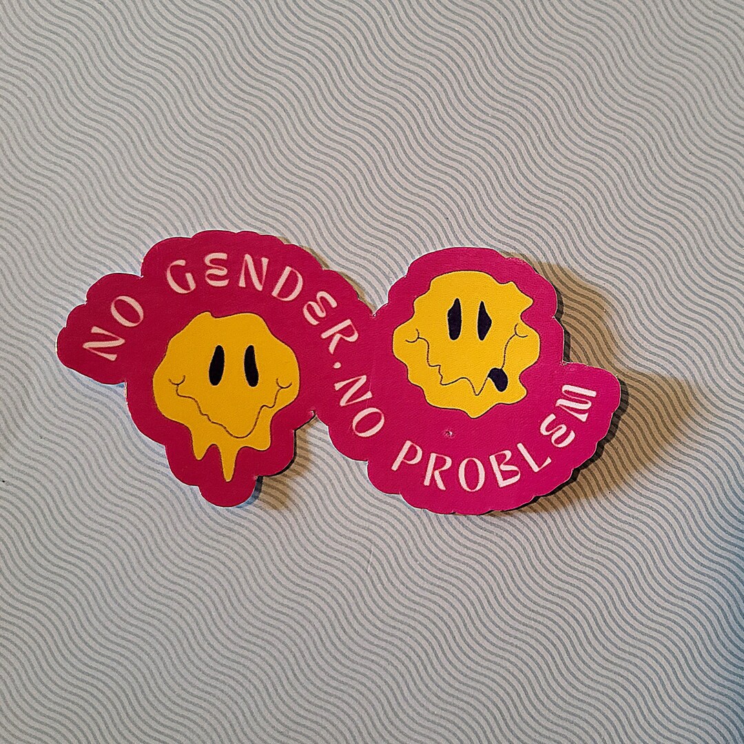 No Gender, No Problem Sticker - Etsy