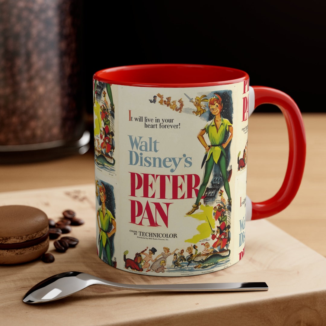 Peter Pan Mug, Peter Pan Coffee Mug, Disney Movie Mug, Coffee Cup ...