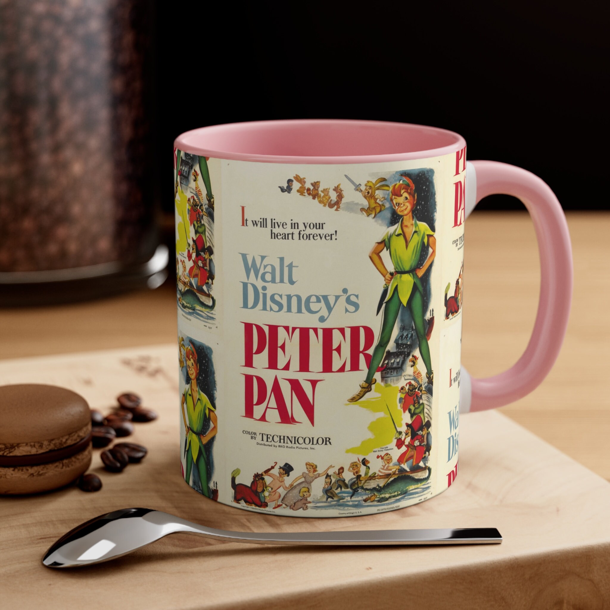 Peter Pan Mug, Peter Pan Coffee Mug, Disney Movie Mug, Coffee Cup ...