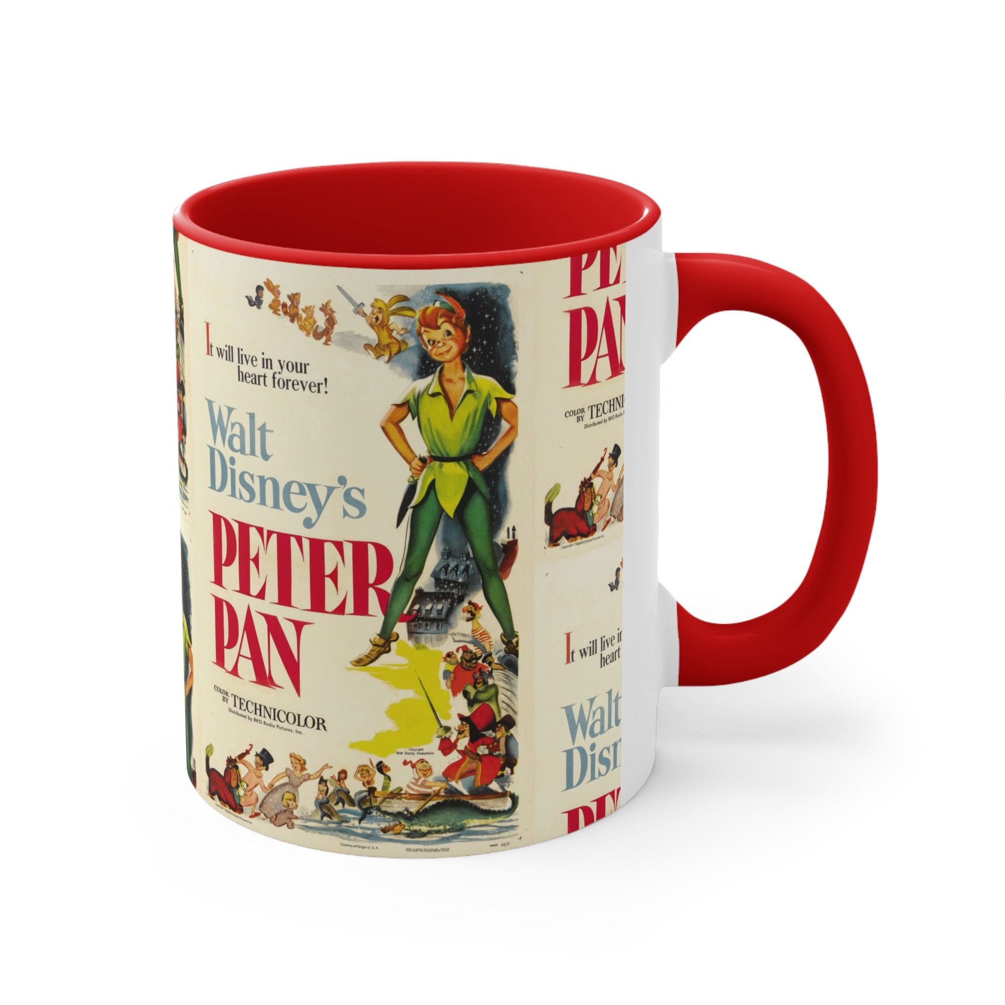 Peter Pan Mug, Peter Pan Coffee Mug, Disney Movie Mug, Coffee Cup ...