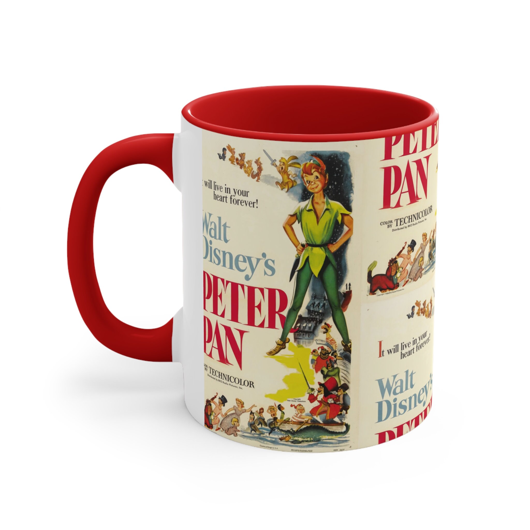 Peter Pan Mug, Peter Pan Coffee Mug, Disney Movie Mug, Coffee Cup ...