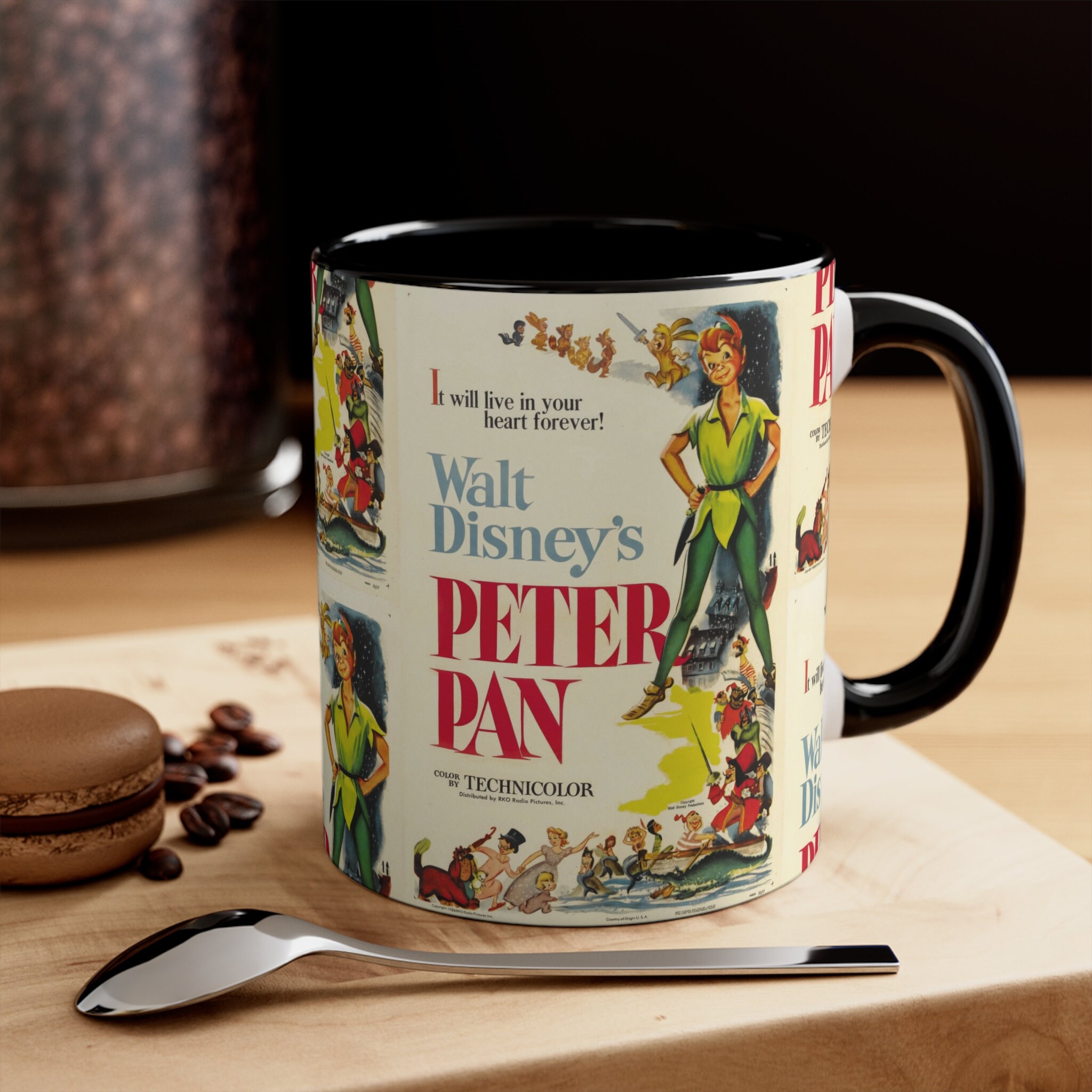 Peter Pan Mug, Peter Pan Coffee Mug, Disney Movie Mug, Coffee Cup ...