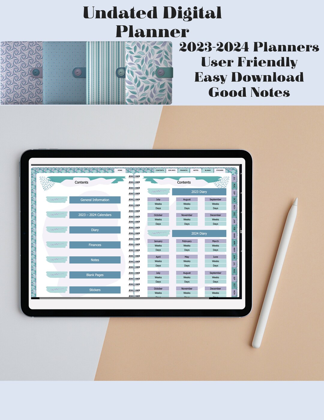 Digital Planner,calendar,goodnotes,instant Download Financial ...