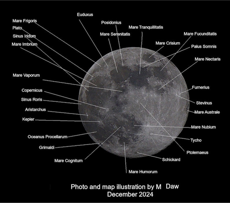 Full Moon, Photo and Map. Good for Nature Books, Calendars, Book Cover ...