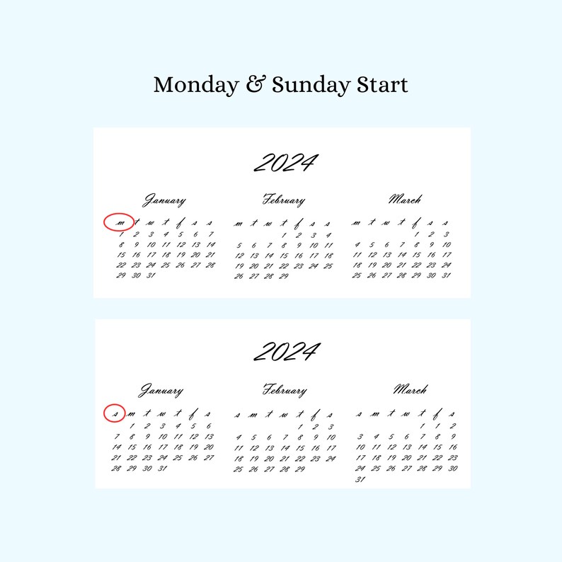 Printable 2024 Annual Calendar, Minimalist 2024 Year Overview, A3 A4 ...