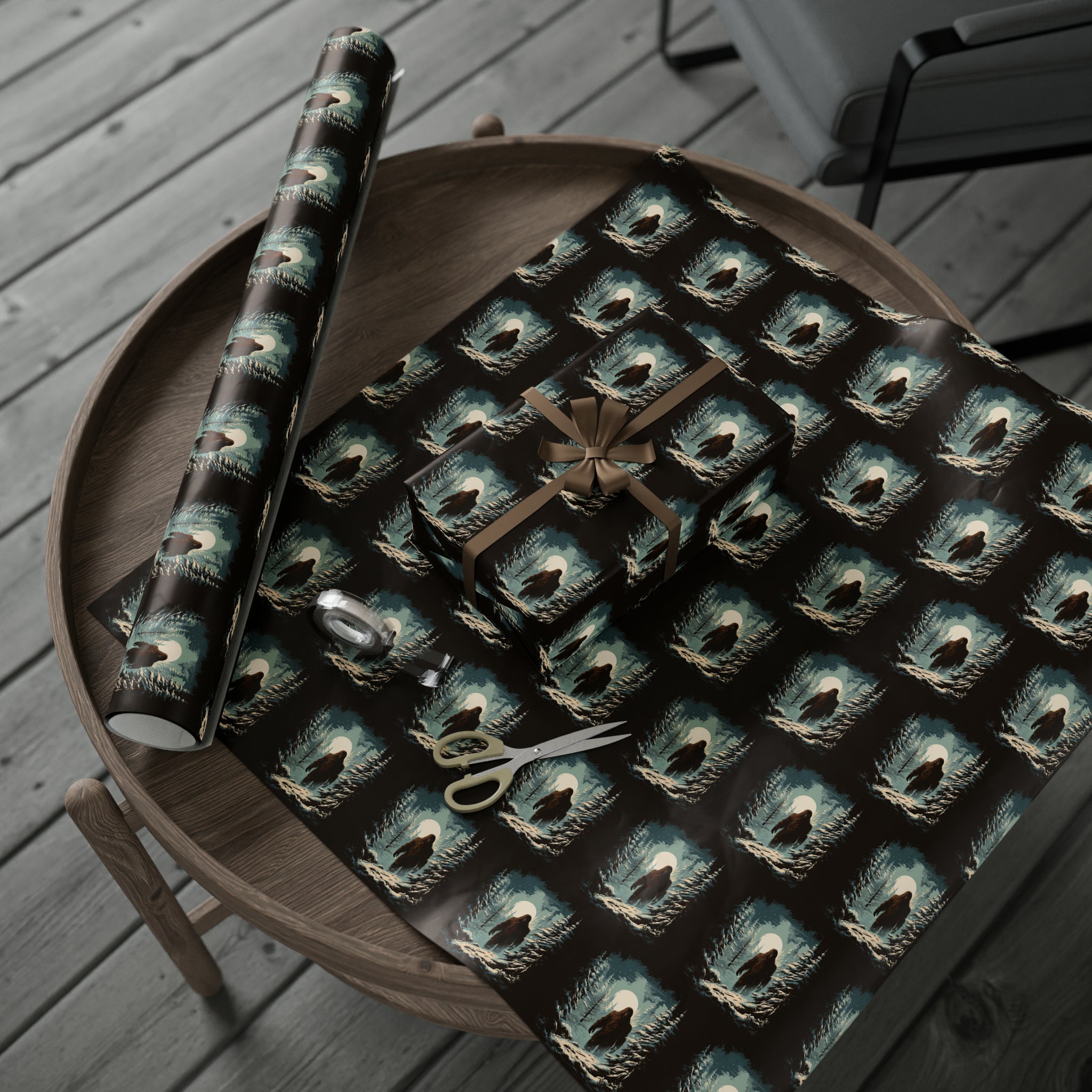 Sasquatch, Bigfoot, Big Foot, Wrapping Paper for Gifts, Holidays ...