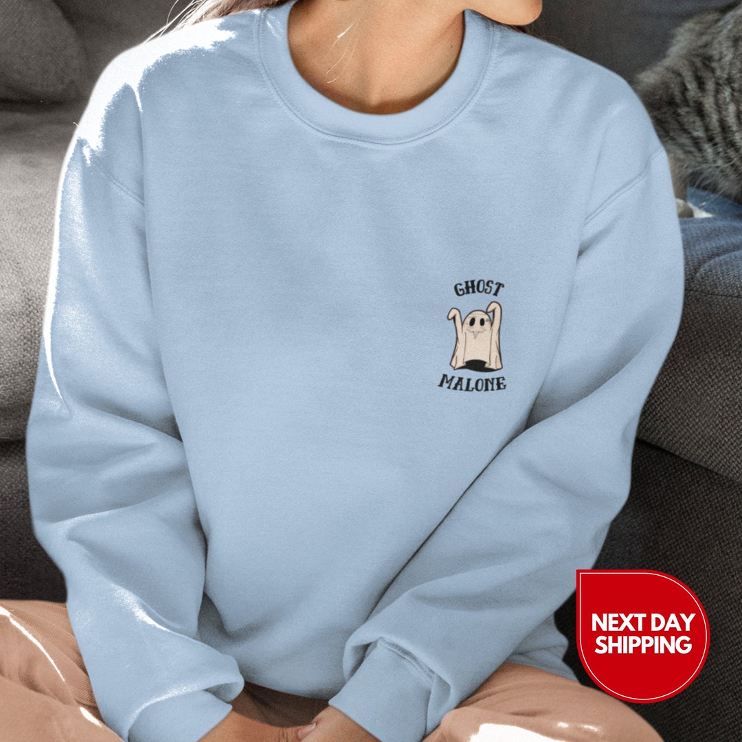 Ghost Malone Sweater, Cute Ghost Sweater, Ghost Face, Funny Halloween ...