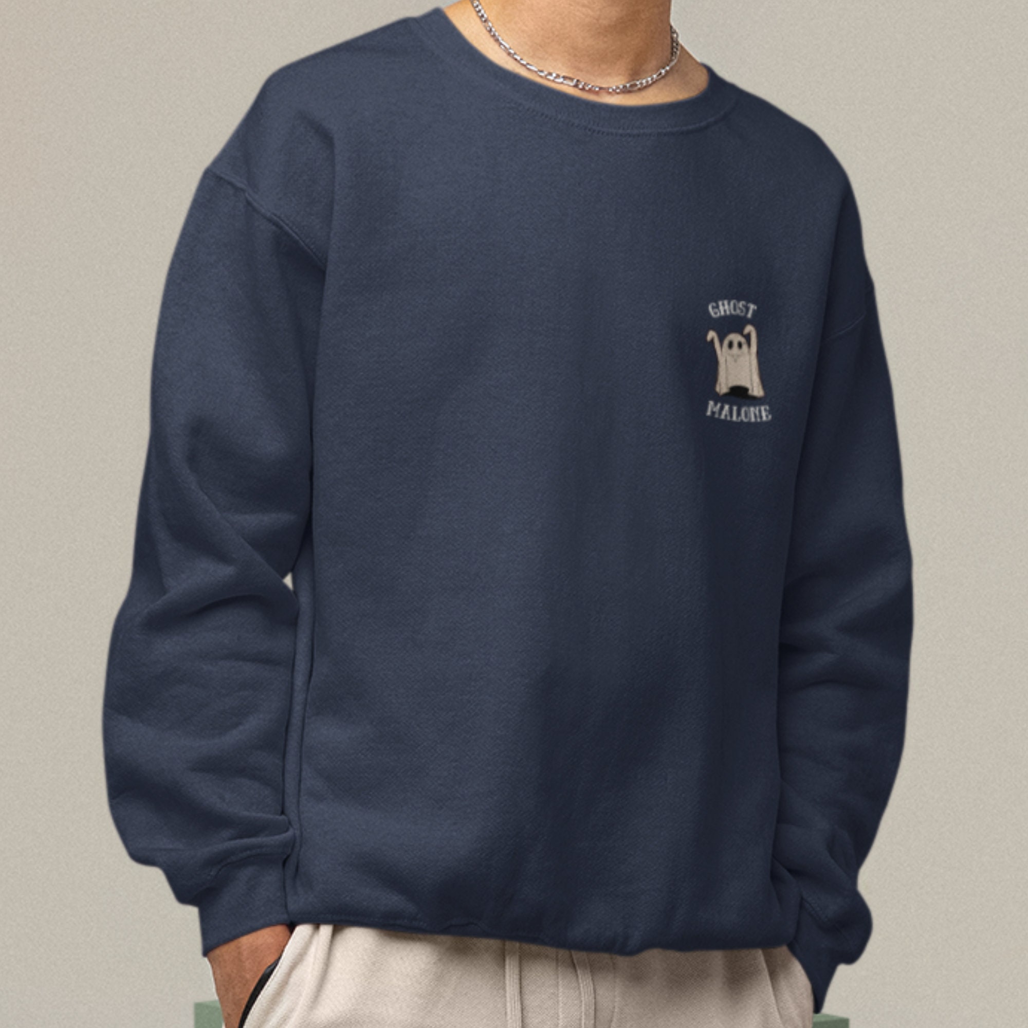 Ghost Malone Sweater, Cute Ghost Sweater, Ghost Face, Funny Halloween ...