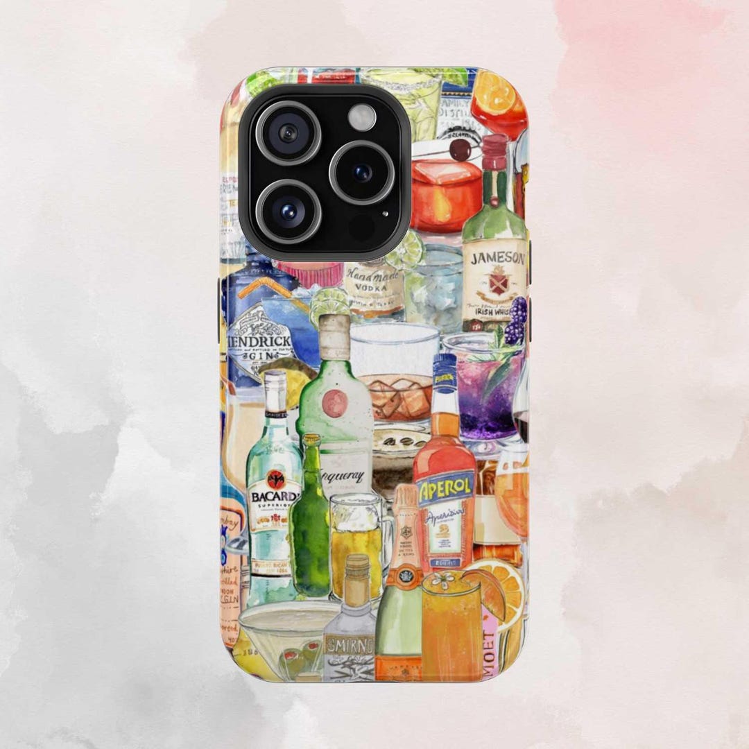 Cocktail Martini Gin Aperol Spritz Magsafe iPhone Case bar Themed ...