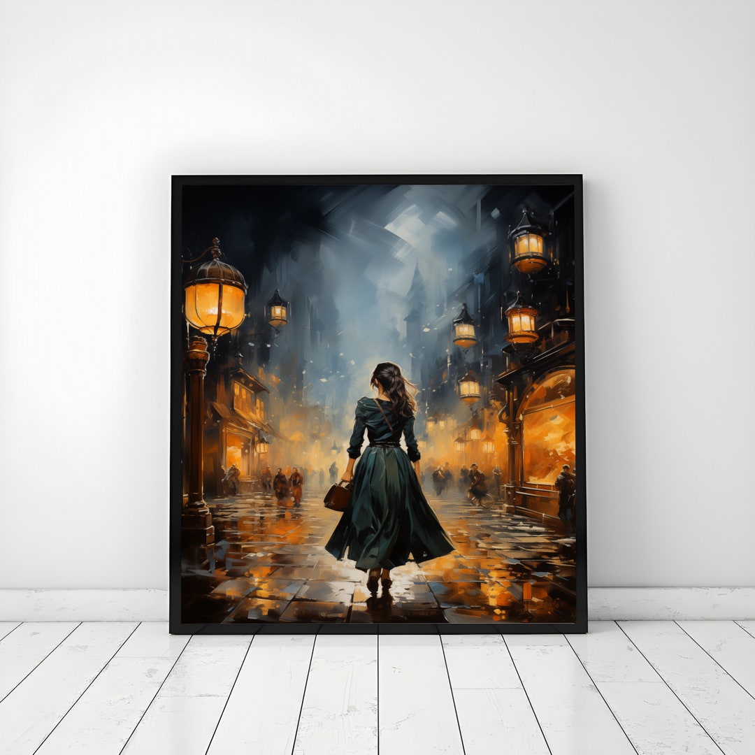 Time Traveling Woman Moment L Dark Academia L Vintage Oil Painting L ...