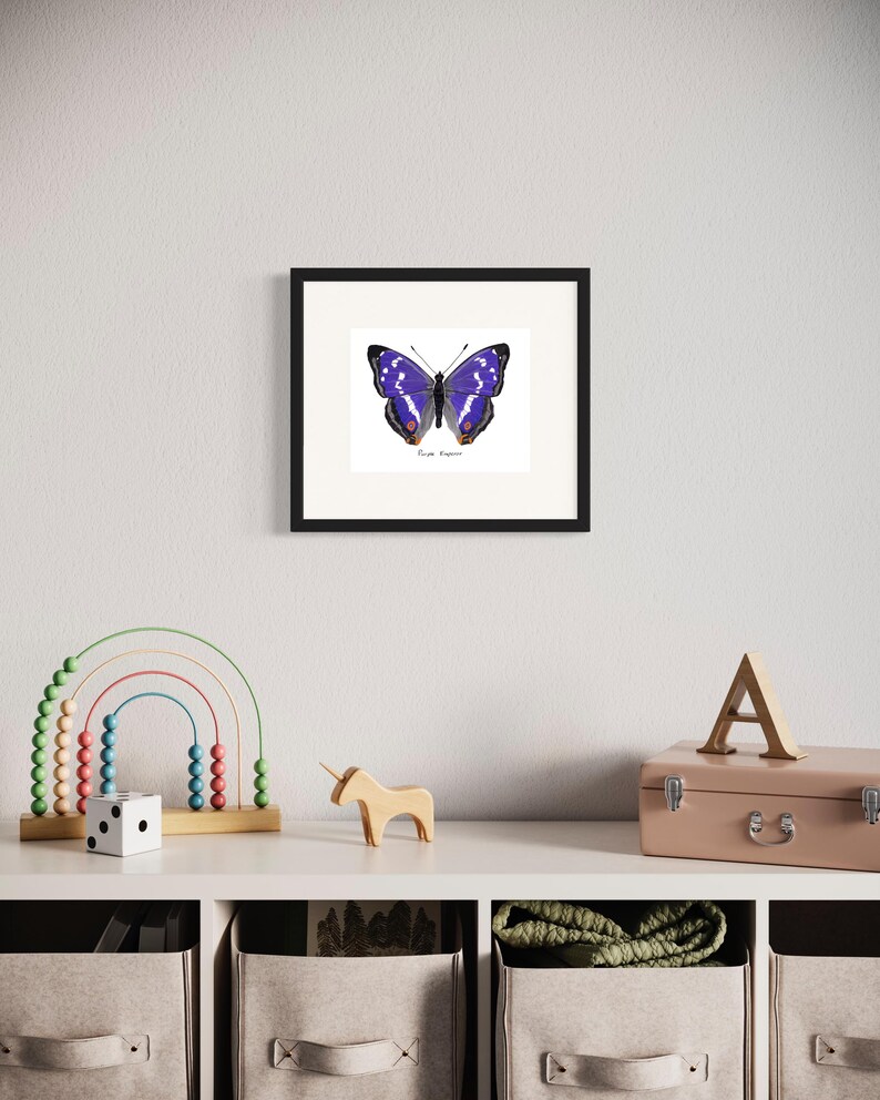 Purple Emperor Butterfly Painting Print - Etsy
