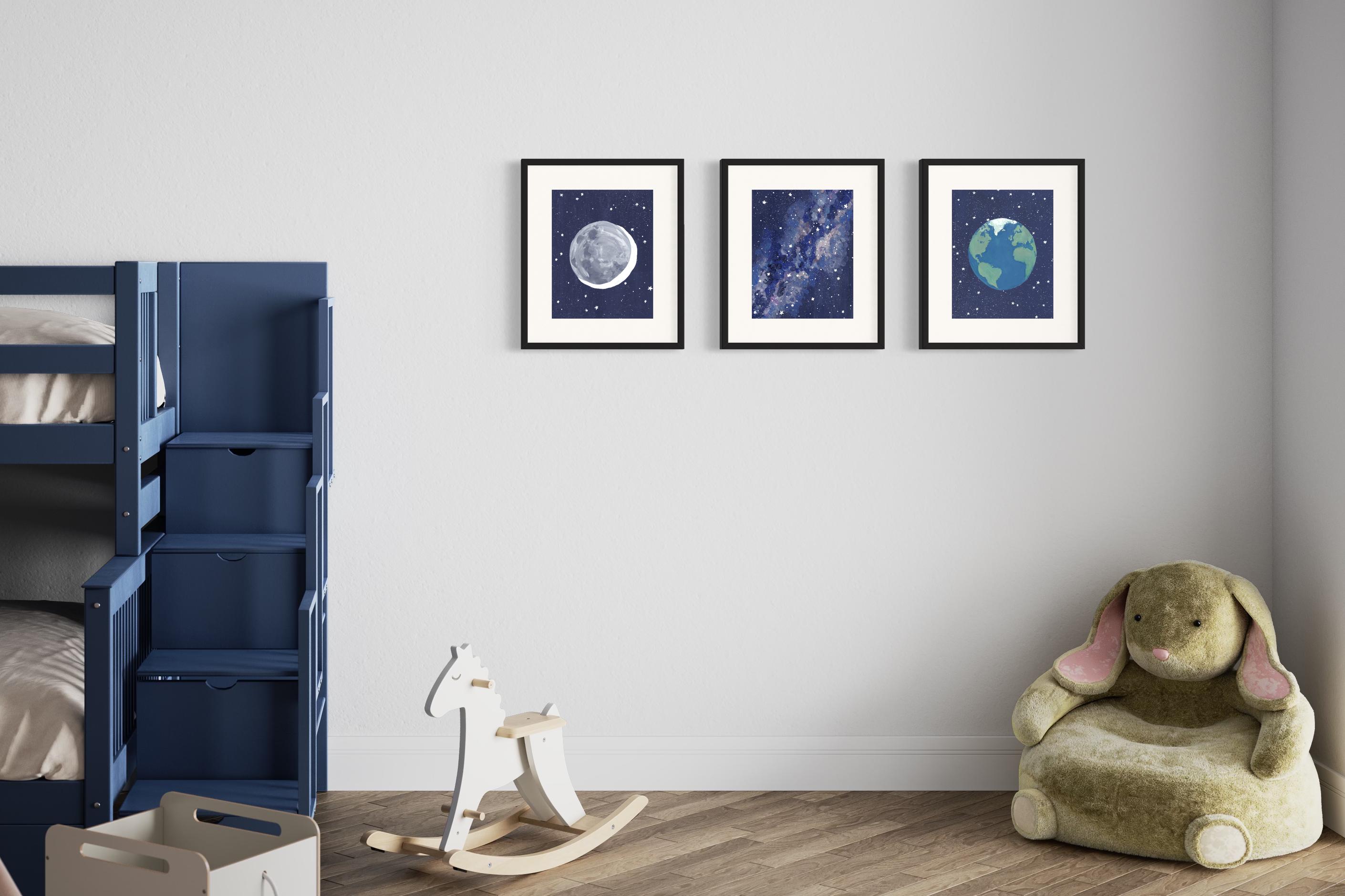 Moon and Stars Outer Space Poster - Etsy