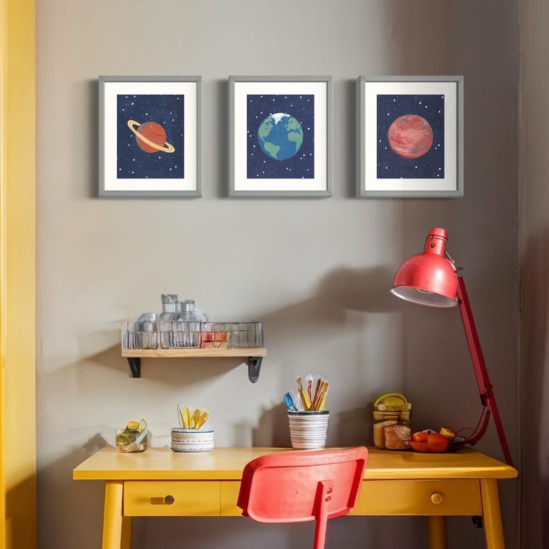 Mars Outer Space Planet Poster - Etsy