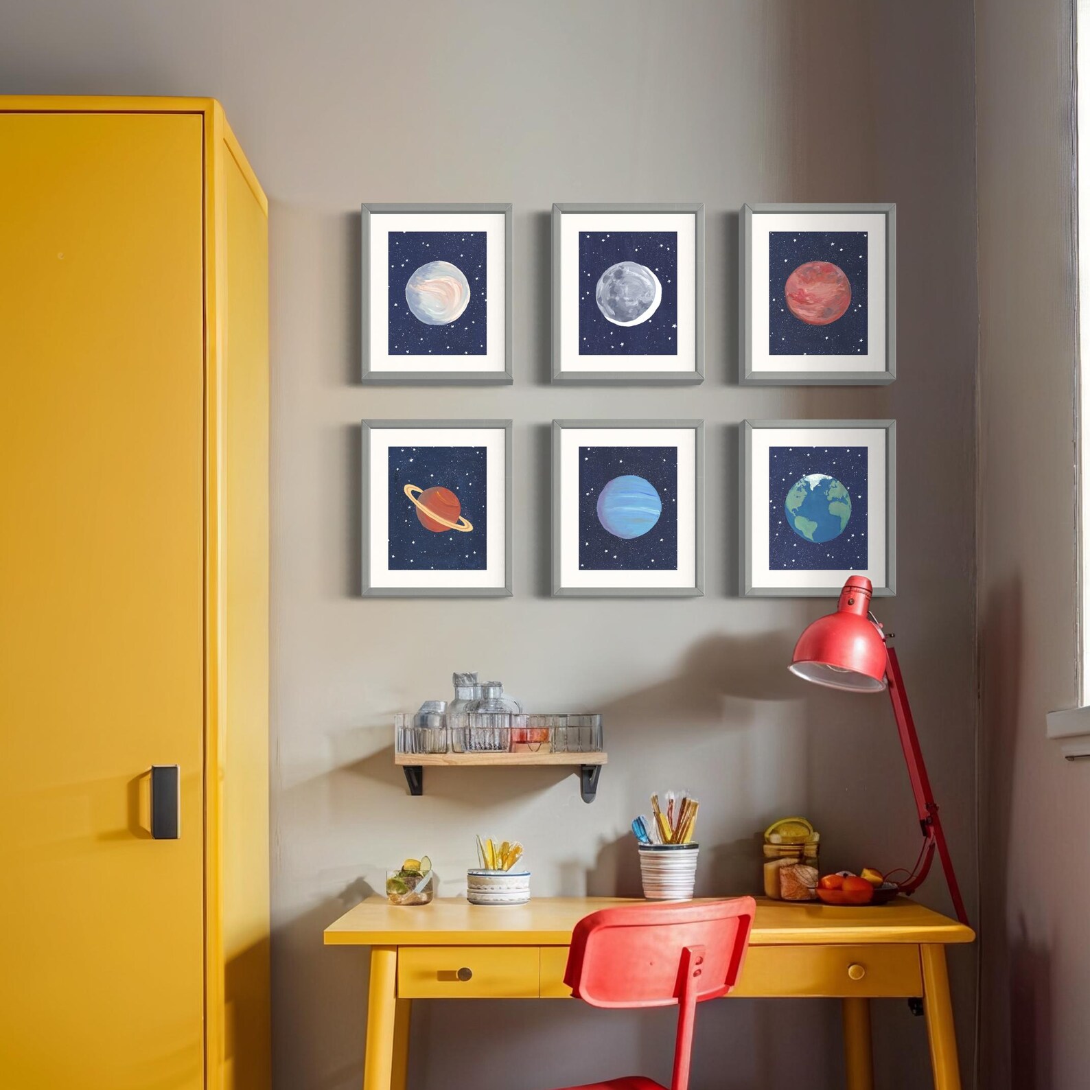 Moon and Stars Outer Space Poster - Etsy