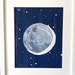 Moon and Stars Outer Space Poster - Etsy