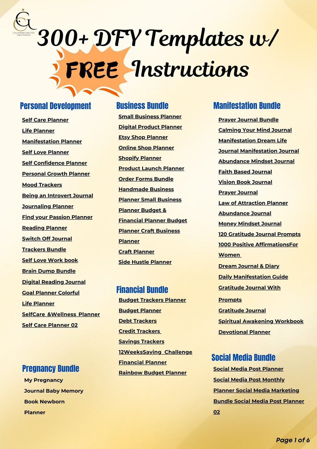 300+ DFY Templates W/ 7500+ Pages Instant Download PLR Ebook Includes ...