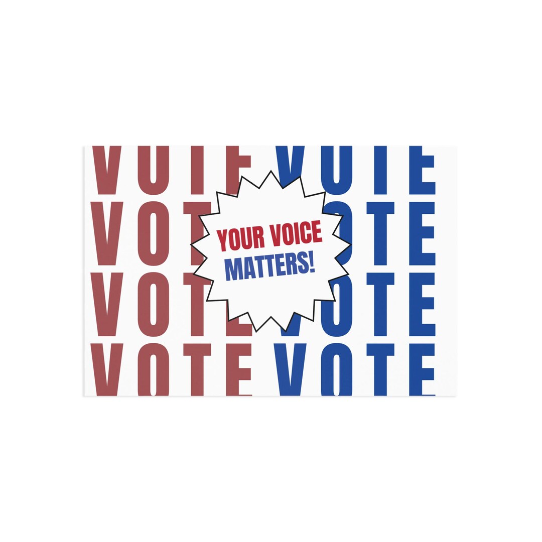 Your Voice Matters Postcards, Postcards for Voters, Vote Postcards ...