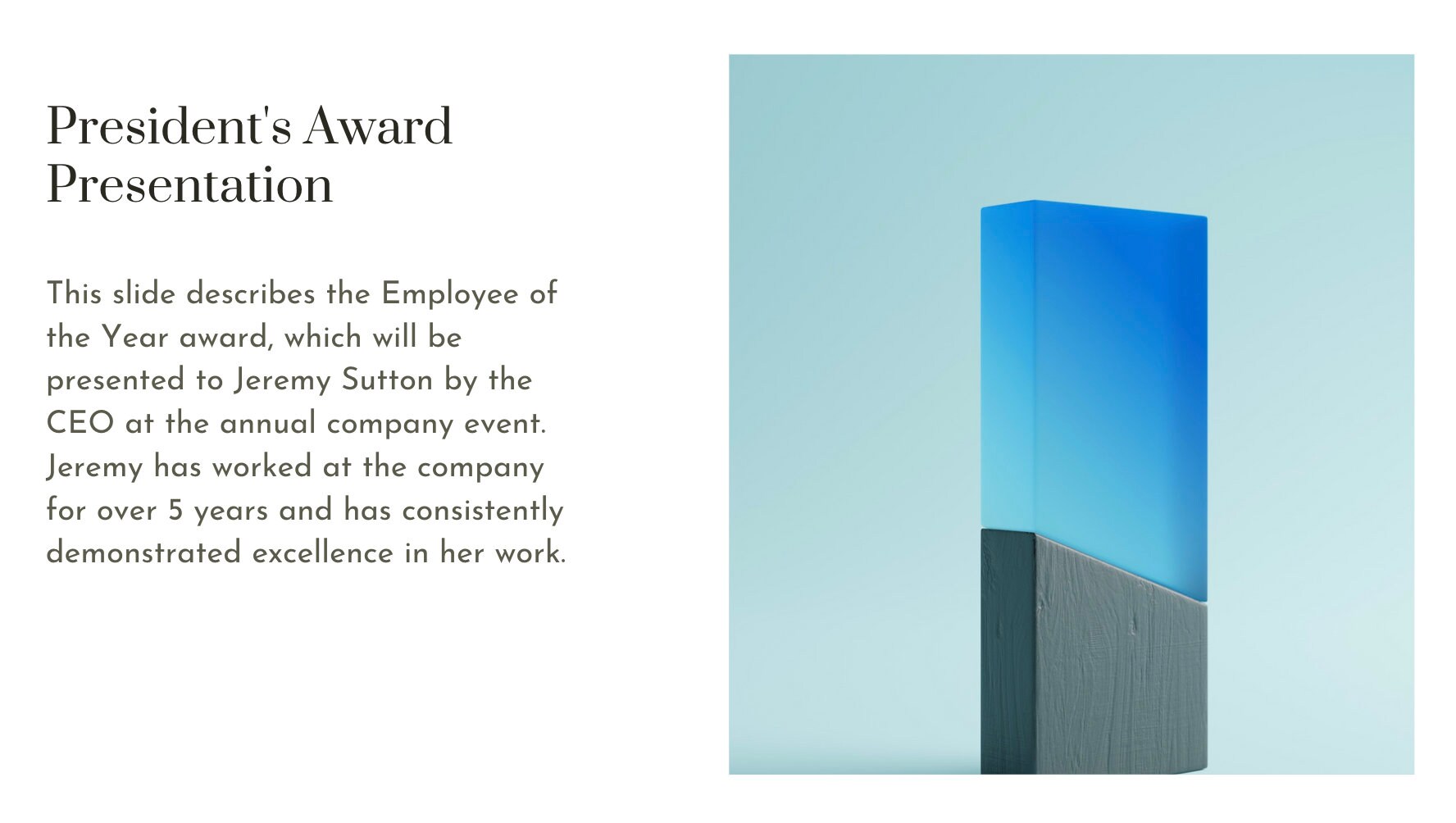 Temploot 9-slide Employee Recognition Deck | Blue & White Canva ...