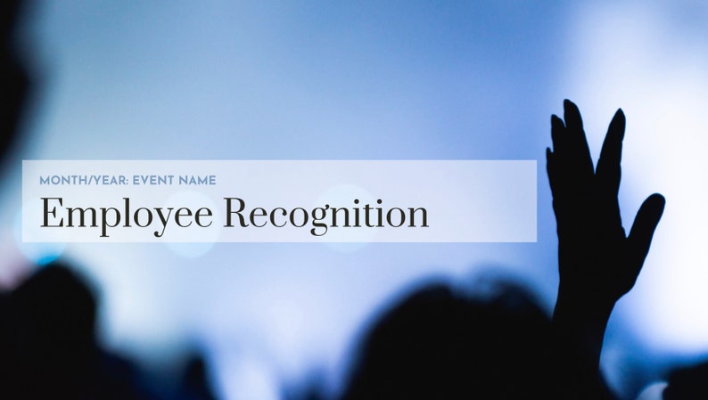 Temploot 9-slide Employee Recognition Deck | Blue & White Canva ...
