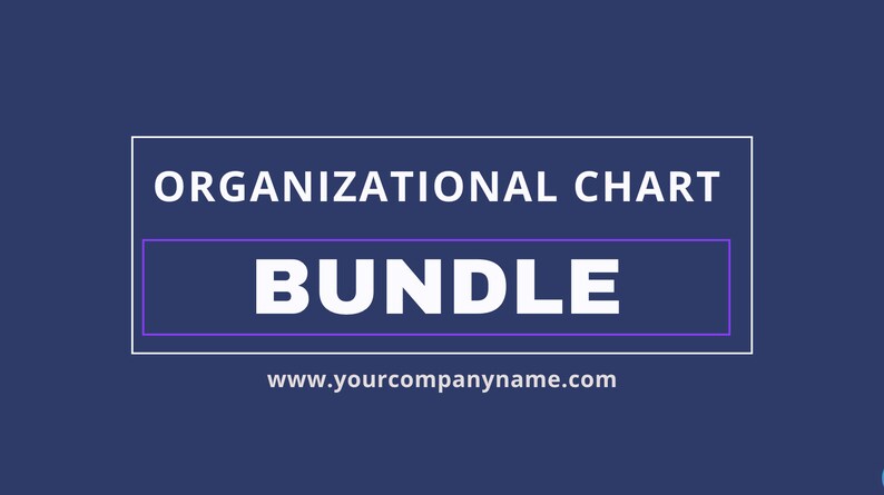 Blue & Grey Org Chart Template: 12 Editable Slides (canva) - Etsy