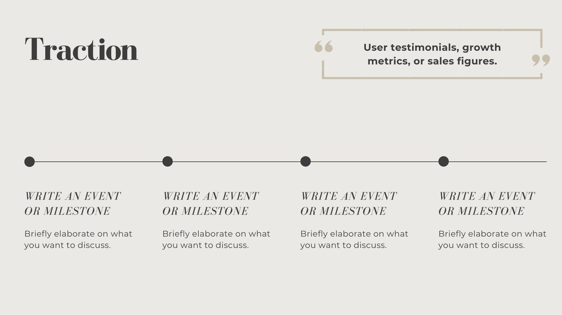 Temploot Beige-grey Pitch Deck Template 11 Editable Slides Professional ...