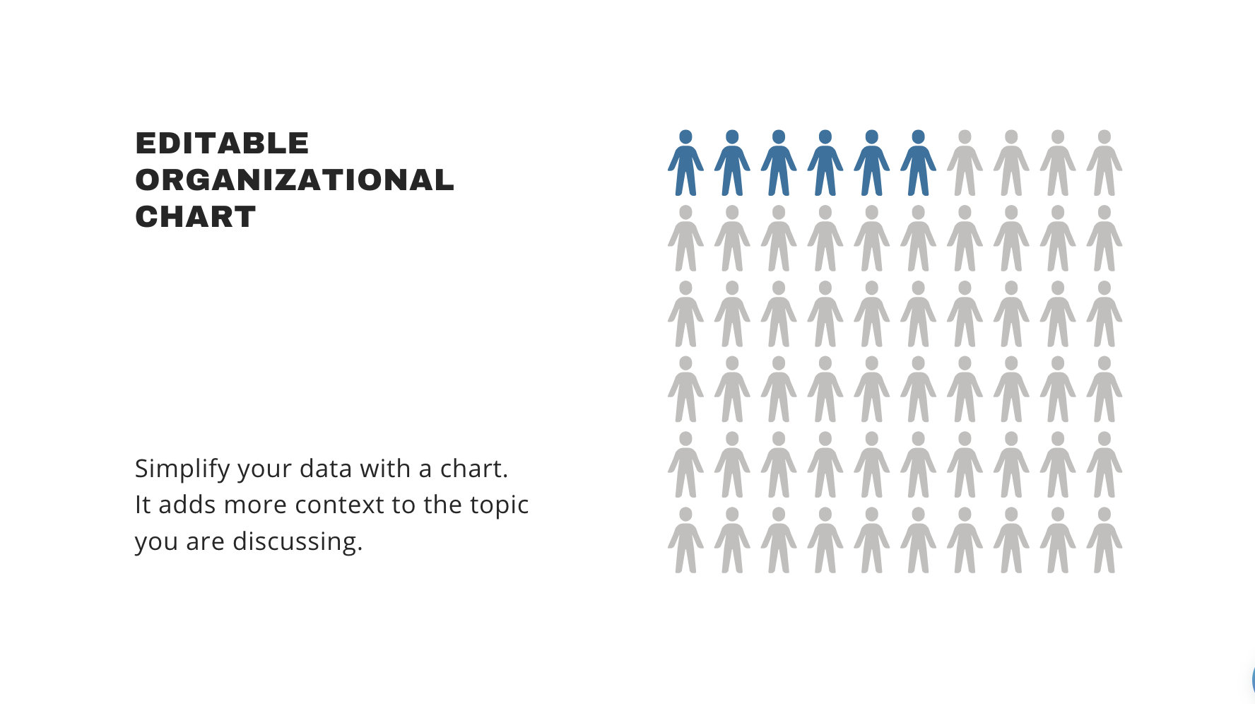 Blue & Grey Org Chart Template: 12 Editable Slides (canva) - Etsy
