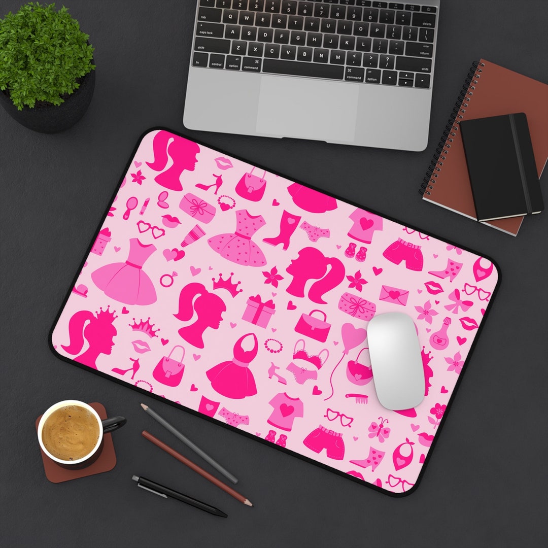 Pink Desk Mat, Barbie Desk Mat, Custom Desk Mat, Desk Mat Aesthetic ...